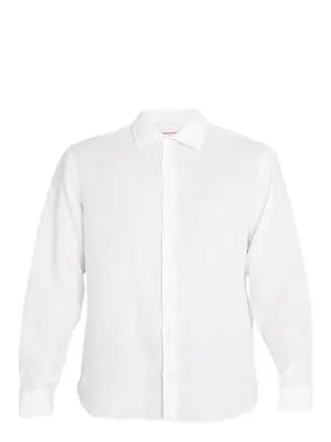 Orlebar Brown Giles Linen Sport Shirt - White