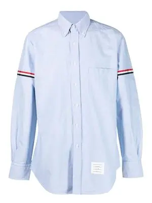 Thom Browne Grosgrain Armband Oxford Shirt - Blue