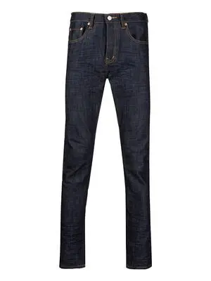 PURPLE BRAND Mid-rise Tapered Jeans - Black