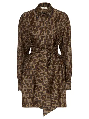 FENDI FENDI FF Print Shirt Dress