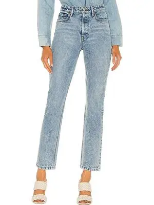 GRLFRND Karolina High-rise Straight Crop Jeans - Larchmont