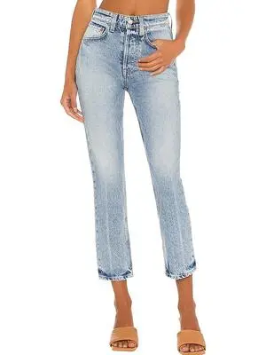 GRLFRND Karolina High-rise Straight Crop Jeans - Queens