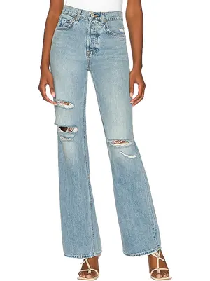GRLFRND Brooklyn High-Rise Straight Jeans Lost Palms
