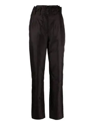 ROTATE BY BIRGER CHRISTENSEN High-waist Belted Trousers - Black