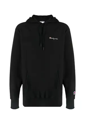 Readymade Embroidered Cotton Hoodie - Black