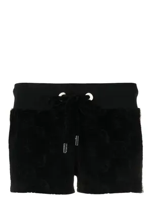Philipp Plein Monogram Drawstring Shorts - Black