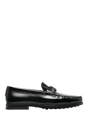 TOD'S Almond-toe Slip-on Loafers - Black