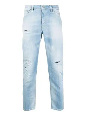 DONDUP Distressed Straight Leg Jeans - Blue