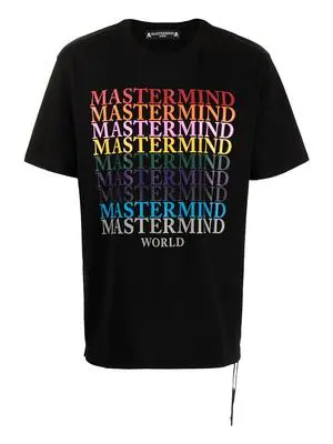 MASTERMIND WORLD Multi-logo Print T-shirt - Black