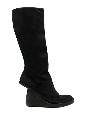 Guidi Asymmetric-heel Knee Boots - Black