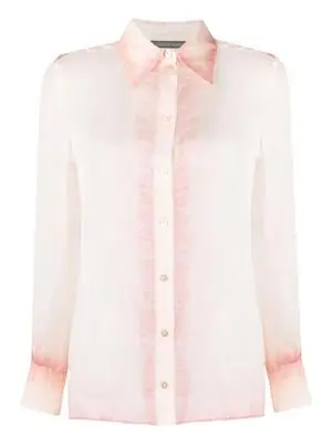 Alberta Ferretti Gradient Effect Silk Shirt - Pink