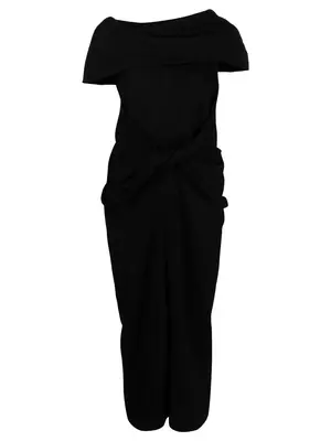 AMBUSH Asymmetric Mid-length Dress - Black