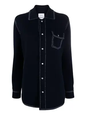 BARRIE Knitted Overshirt - Blue
