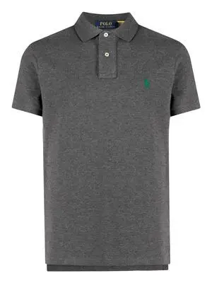 Polo Ralph Lauren Embroidered-logo Polo Shirt Grey
