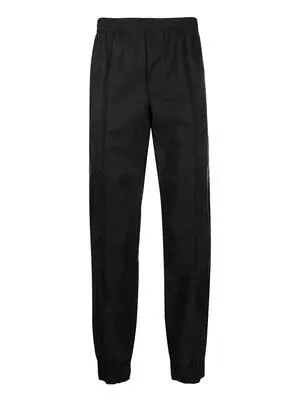Helmut Lang Logo-print Tapered Trousers - Black