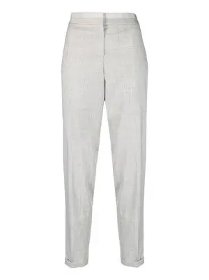 Fabiana Filippi Virgin Wool Tapered Trousers - Grey