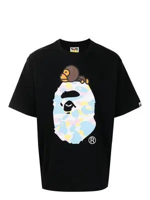 A BATHING APE Graphic-print Short-sleeved T-shirt - Black