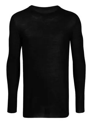 Boris Bidjan Saberi Fine-knit Cotton Jumper - Black