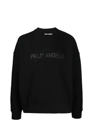 Palm Angels Logo-print Sweatshirt - Black