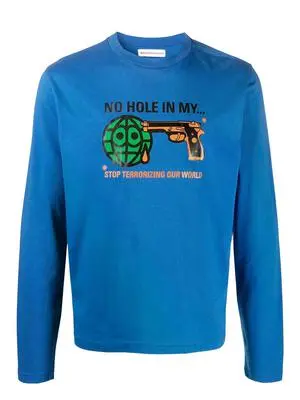 WALTER VAN BEIRENDONCK Gun Long-sleeved T-shirt - Blue