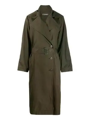 Issey Miyake 1980s Oversized Trench Coat - Green