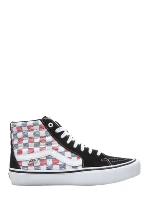 VANS Sk8-hi Sketched Checkerboard Sneakers - Black