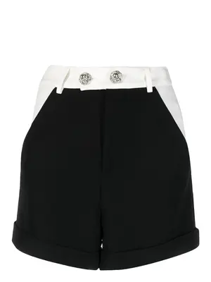 Philipp Plein Cady Two-tone Short Shorts - Black