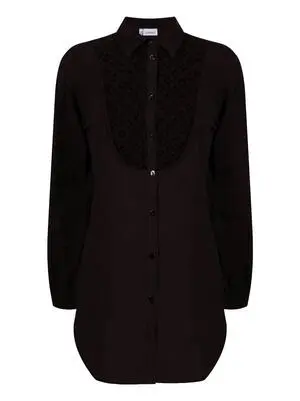 La Perla Cut-out Detail Button-up Shirt - Black