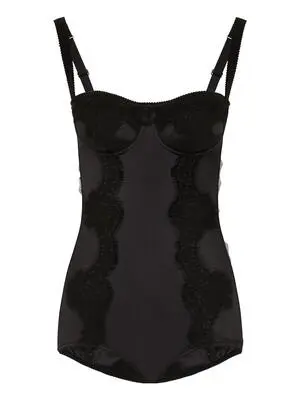 Dolce & Gabbana Lace-detail Bodysuit - Black
