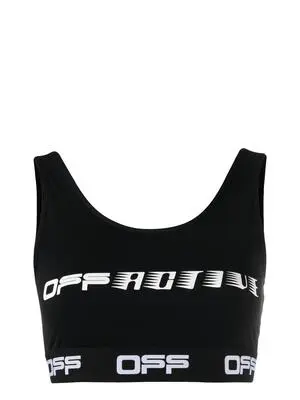 Off-White Logo-print Sports Bra - Black