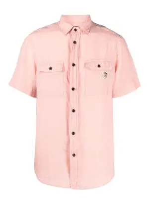 DIESEL Plain Flap-pocket Shirt - Pink