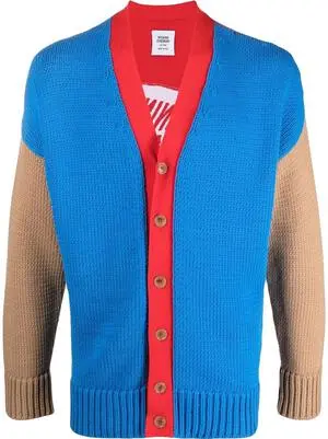 Opening Ceremony Colour-block Logo Cardigan - Blue