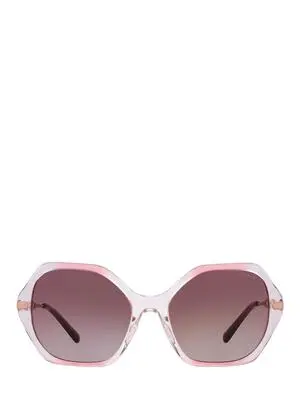 COACH Coach Sculpted Hexagon-Frame Sunglasses Purple