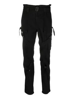 DIESEL® Belted Waist Cargo Trousers - Black