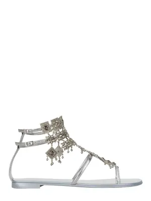 GIUSEPPE ZANOTTI Amira Charm-embellished Sandals - Grey