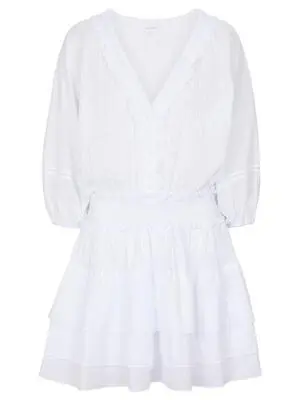 Poupette St Barth Ariel Cotton Mini Dress - White