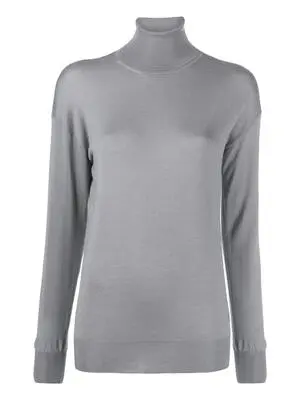 TOM FORD Fine Knit Roll Neck Jumper - Grey