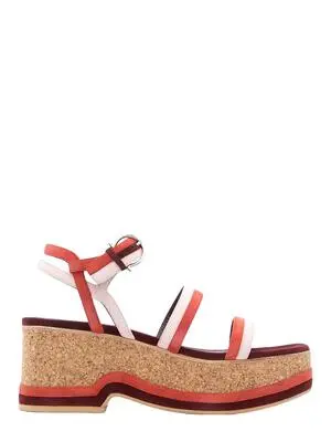 SALVATORE FERRAGAMO 75mm Mysen Wedge Sandals