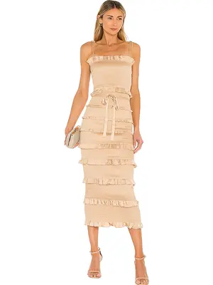 V. CHAPMAN Lily Dress - Warm Sand