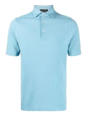 DELL'OGLIO Short-sleeved Polo Shirt - Blue