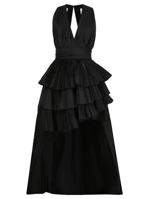 ELIE SAAB Elie Saab Pleated Silk Dress