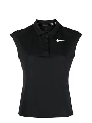 Nike Logo-detail Polo Top - Black