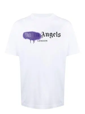 Palm Angels Spray Paint-print T-shirt - White