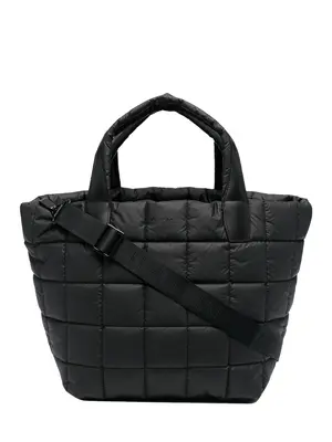 VEECOLLECTIVE Large Quilted Tote Bag - Black