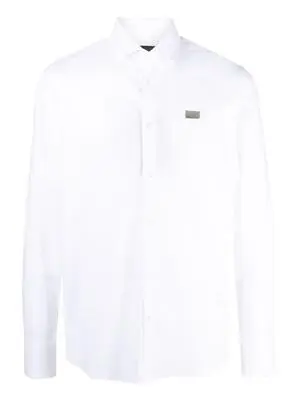 Philipp Plein Diamond-cut Iconic Shirt - White