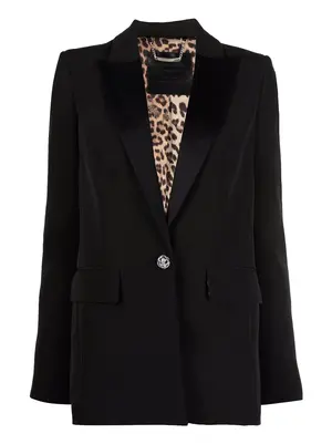 Philipp Plein Sequined Tiger Single-breasted Blazer - Black