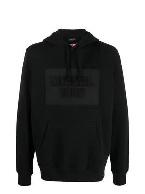 DIESEL Logo-patch Hoodie - Black