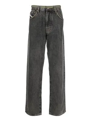 DIESEL® Mid-rise Straight-leg Jeans - Black