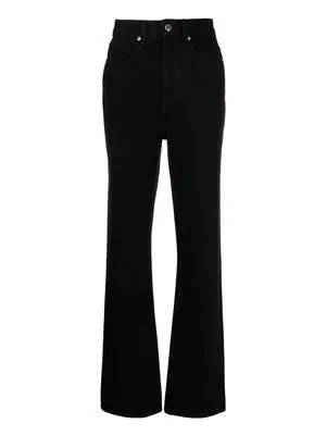 Khaite High-waisted Bootcut Jeans - Black