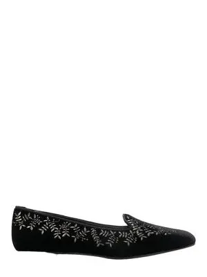 10 CORSO COMO X Castañer Hojas Velvet Slippers - Black